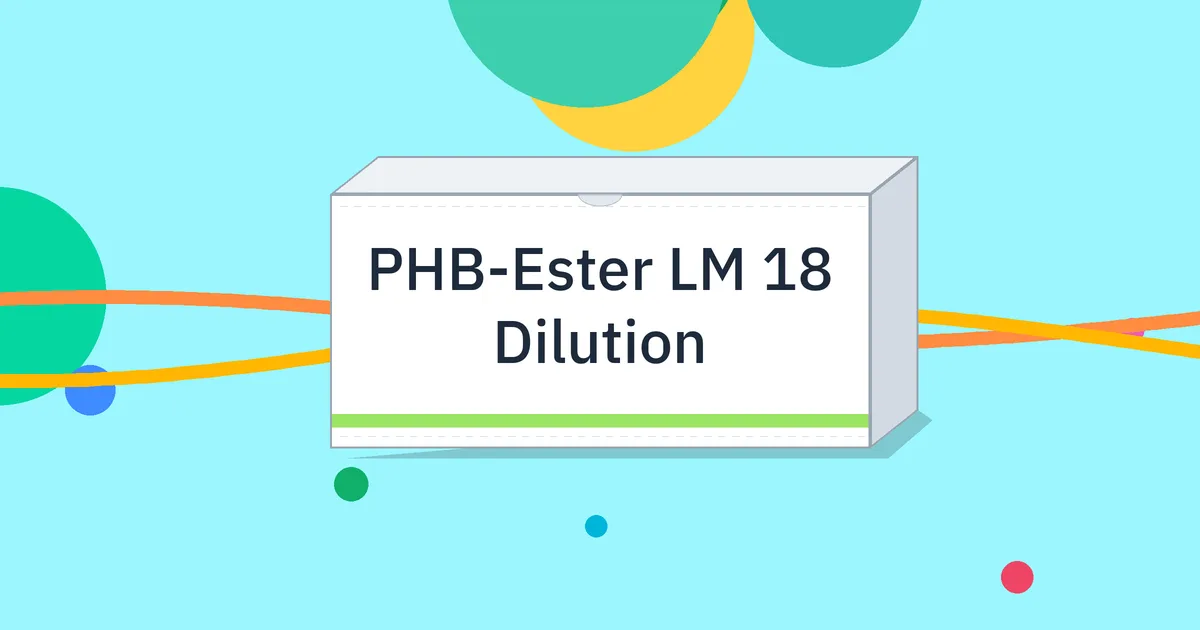 Symbolbild: Packung mit der Aufschrift PHB-Ester LM 18 Dilution (PZN 12978194) – Verfügbarkeit und Bezug in Apotheken in Frankfurt am Main