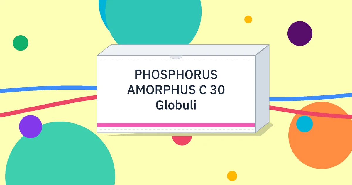 Symbolbild: Packung mit der Aufschrift PHOSPHORUS AMORPHUS C 30 Globuli (PZN 04231676) – Verfügbarkeit und Bezug in Apotheken in Frankfurt am Main