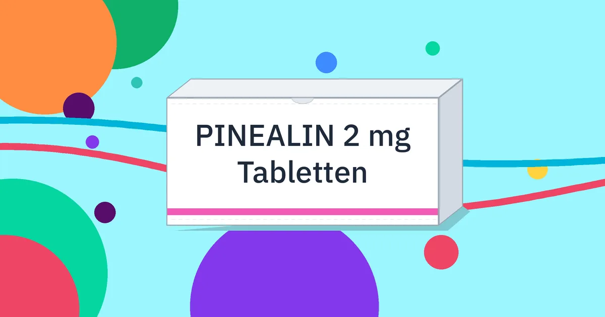 Symbolbild: Packung mit der Aufschrift PINEALIN 2 mg Tabletten (PZN 19168268) – Verfügbarkeit und Bezug in Apotheken in Frankfurt am Main
