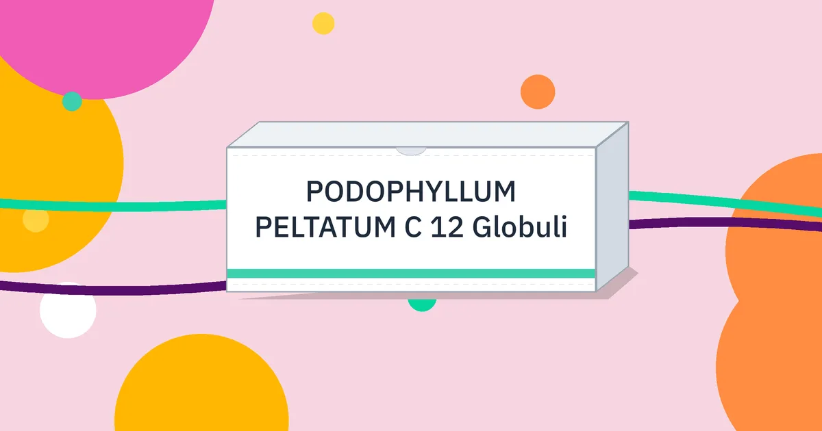 Symbolbild: Packung mit der Aufschrift PODOPHYLLUM PELTATUM C 12 Globuli (PZN 16670783) – Verfügbarkeit und Bezug in Apotheken in Frankfurt am Main