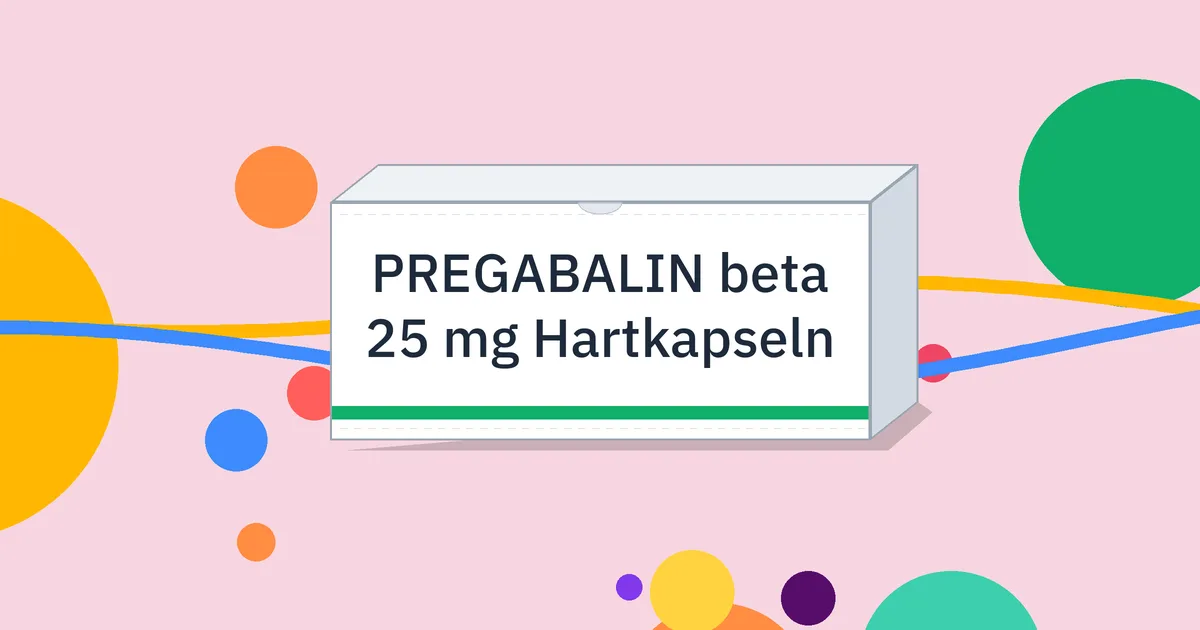 Symbolbild: Packung mit der Aufschrift PREGABALIN beta 25 mg Hartkapseln (PZN 10810467) – Verfügbarkeit und Bezug in Apotheken in Frankfurt am Main