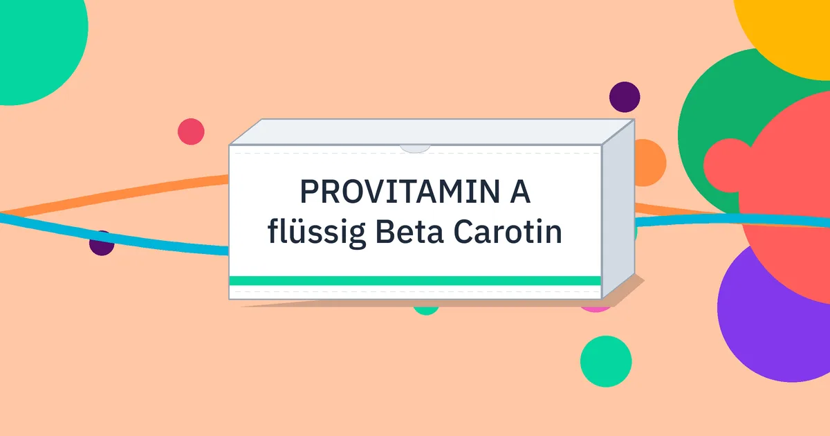 Symbolbild: Packung mit der Aufschrift PROVITAMIN A flüssig Beta Carotin (PZN 18706634) – Verfügbarkeit und Bezug in Apotheken in Frankfurt am Main