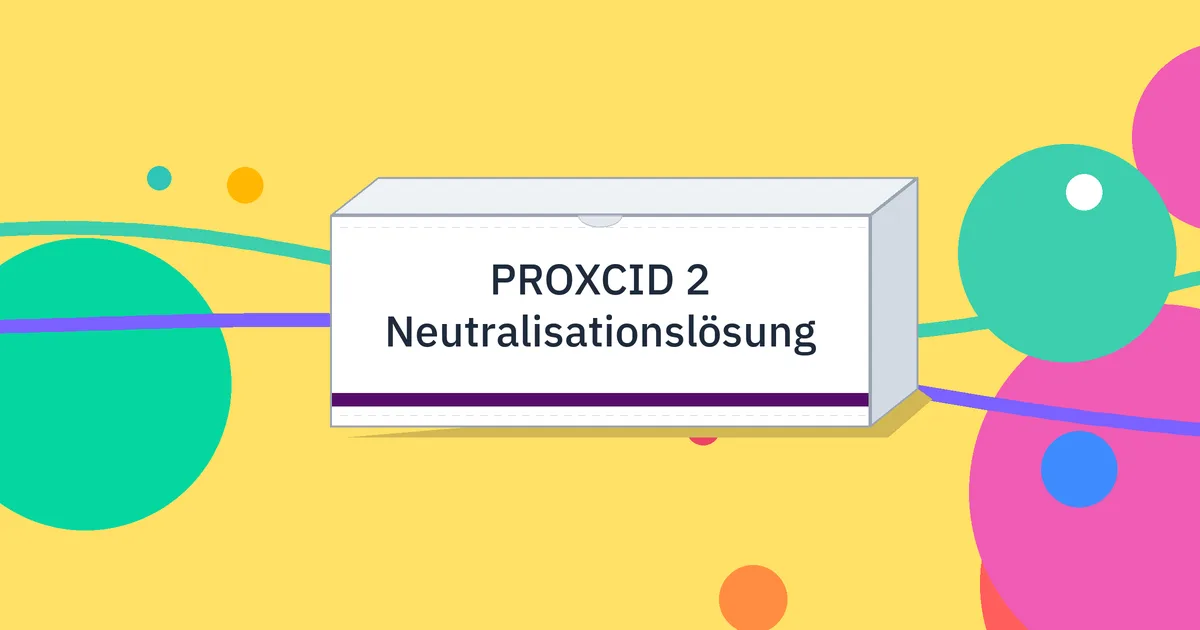 Symbolbild: Packung mit der Aufschrift PROXCID 2 Neutralisationslösung (PZN 04873392) – Verfügbarkeit und Bezug in Apotheken in Frankfurt am Main