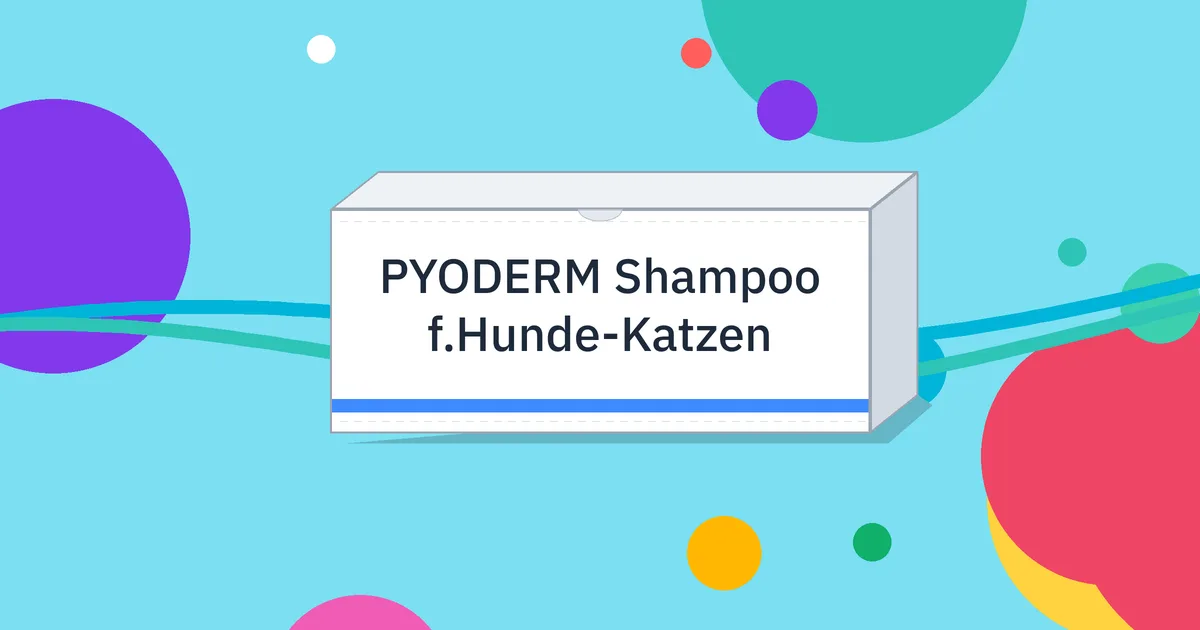 Symbolbild: Packung mit der Aufschrift PYODERM Shampoo f.Hunde-Katzen (PZN 19370076) – Verfügbarkeit und Bezug in Apotheken in Frankfurt am Main