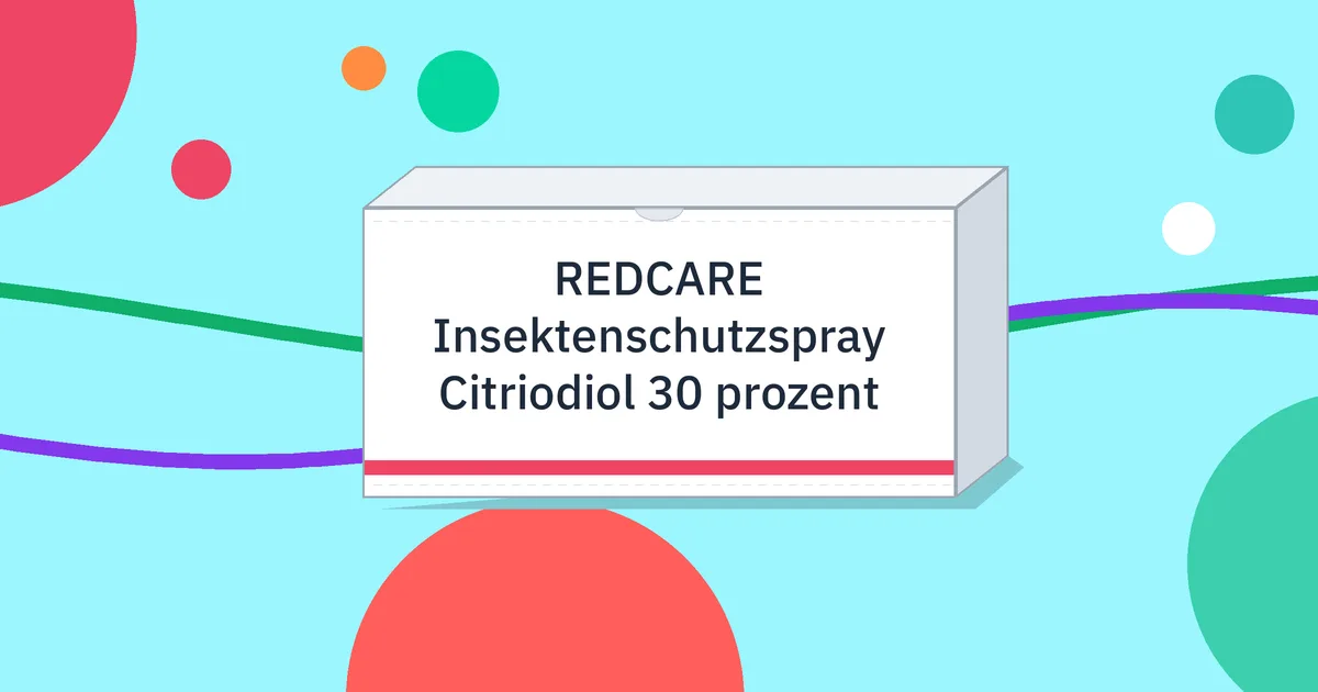 Symbolbild: Packung mit der Aufschrift REDCARE Insektenschutzspray Citriodiol 30 prozent (PZN 19176919) – Verfügbarkeit und Bezug in Apotheken in Frankfurt am Main