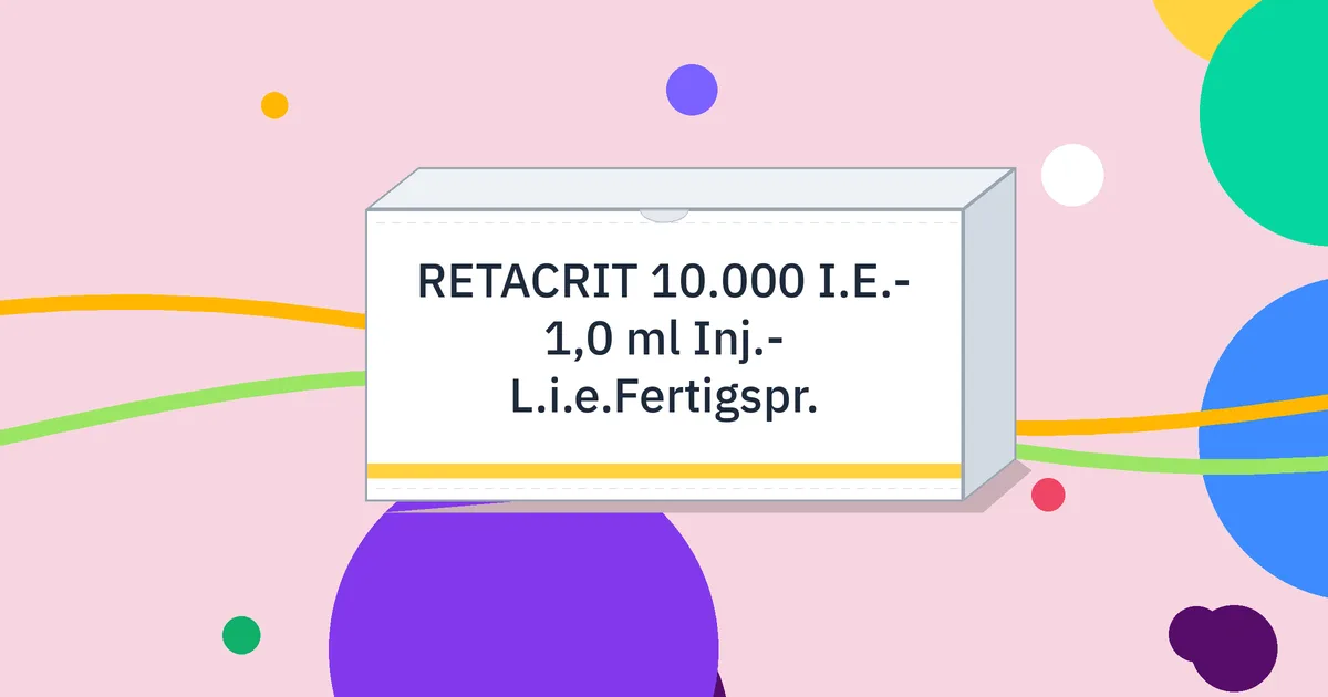 Symbolbild: Packung mit der Aufschrift RETACRIT 10.000 I.E.-1,0 ml Inj.-L.i.e.Fertigspr. (PZN 14215951) – Verfügbarkeit und Bezug in Apotheken in Frankfurt am Main