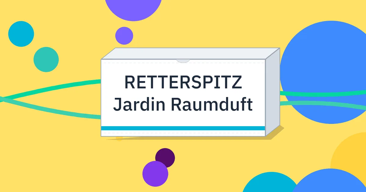 Symbolbild: Packung mit der Aufschrift RETTERSPITZ Jardin Raumduft (PZN 18362666) – Verfügbarkeit und Bezug in Apotheken in Frankfurt am Main