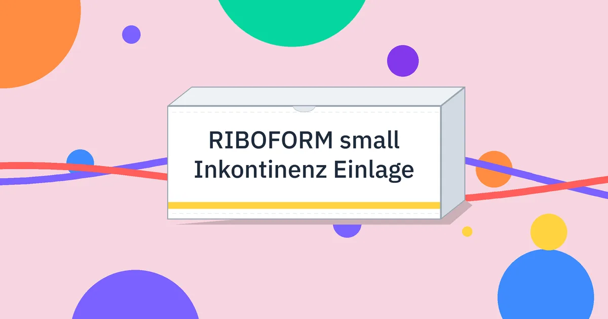 Symbolbild: Packung mit der Aufschrift RIBOFORM small Inkontinenz Einlage (PZN 01336848) – Verfügbarkeit und Bezug in Apotheken in Frankfurt am Main