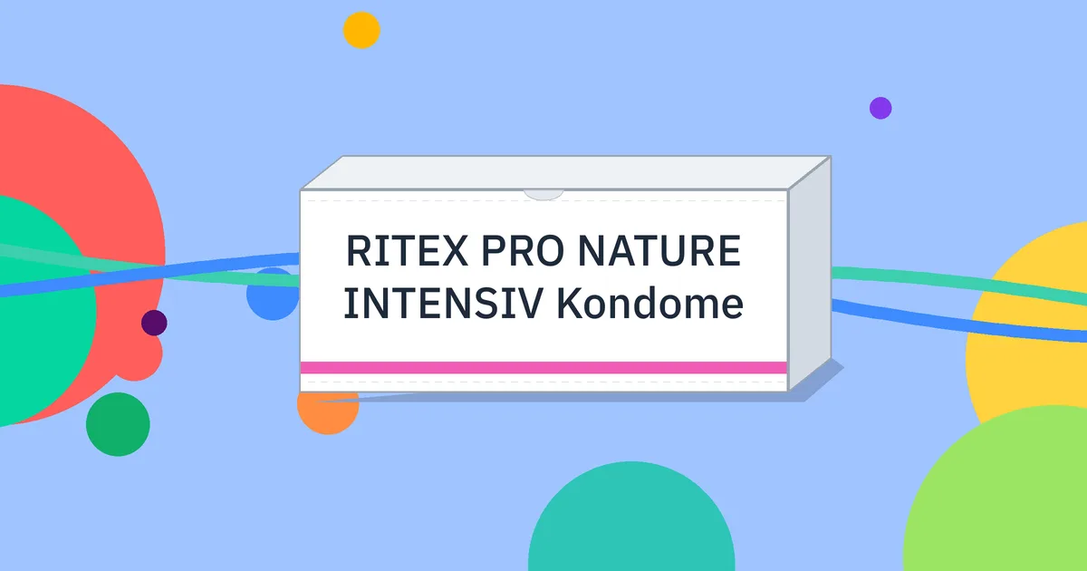 Symbolbild: Packung mit der Aufschrift RITEX PRO NATURE INTENSIV Kondome (PZN 16165950) – Verfügbarkeit und Bezug in Apotheken in Frankfurt am Main