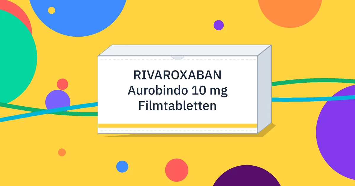 Symbolbild: Packung mit der Aufschrift RIVAROXABAN Aurobindo 10 mg Filmtabletten (PZN 18737014) – Verfügbarkeit und Bezug in Apotheken in Frankfurt am Main
