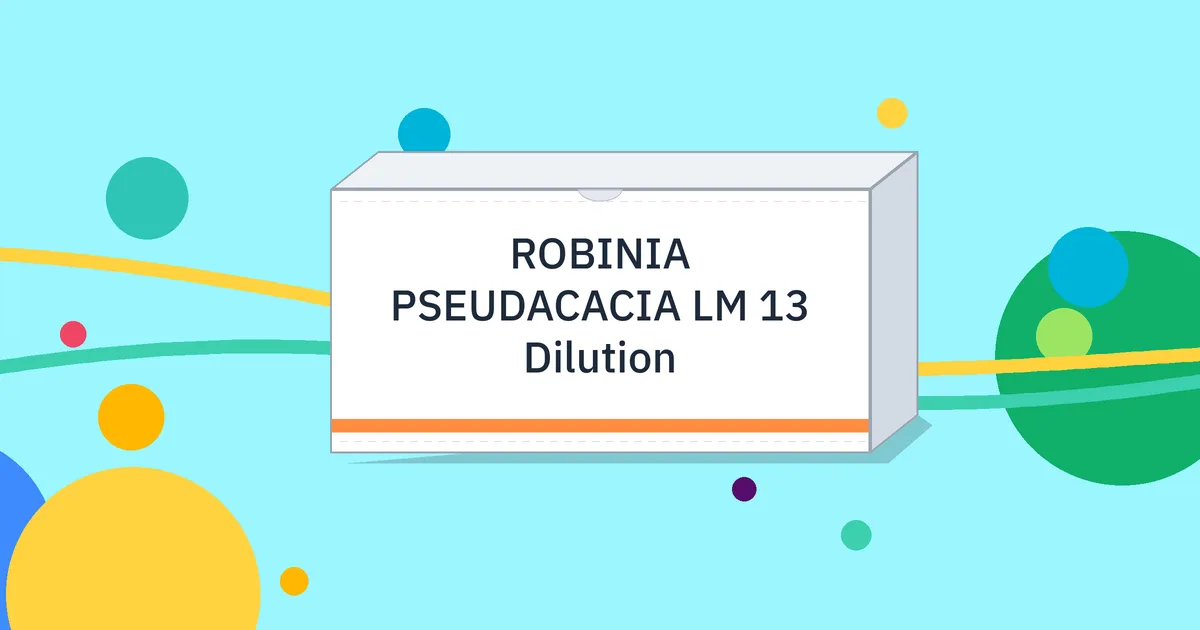 Symbolbild: Packung mit der Aufschrift ROBINIA PSEUDACACIA LM 13 Dilution (PZN 13054894) – Verfügbarkeit und Bezug in Apotheken in Frankfurt am Main