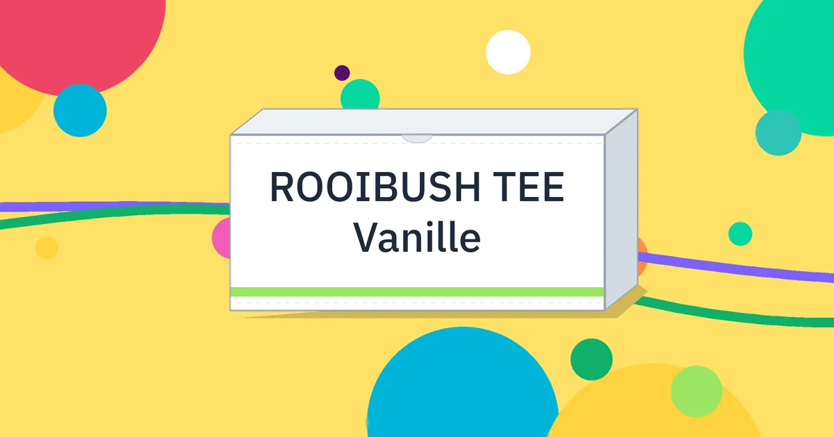 Symbolbild: Packung mit der Aufschrift ROOIBUSH TEE Vanille (PZN 00278020) – Verfügbarkeit und Bezug in Apotheken in Frankfurt am Main