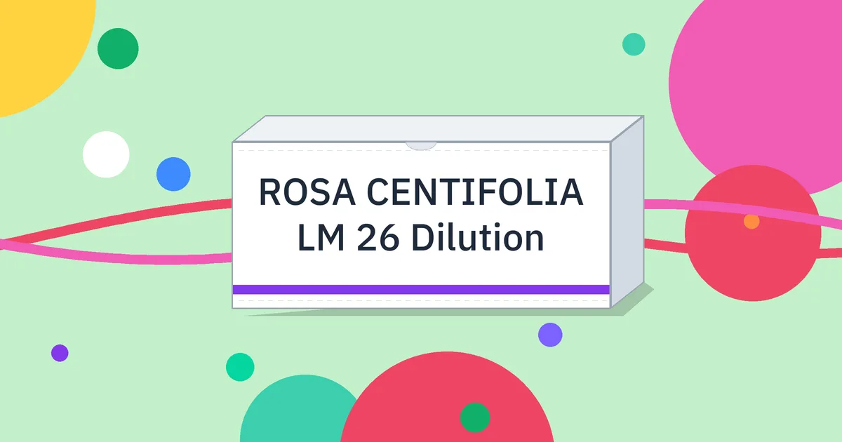 Symbolbild: Packung mit der Aufschrift ROSA CENTIFOLIA LM 26 Dilution (PZN 13055988) – Verfügbarkeit und Bezug in Apotheken in Frankfurt am Main