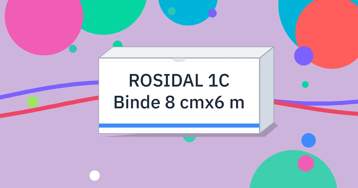 Symbolbild: Packung mit der Aufschrift ROSIDAL 1C Binde 8 cmx6 m (PZN 20848206) – Verfügbarkeit und Bezug in Apotheken in Frankfurt am Main