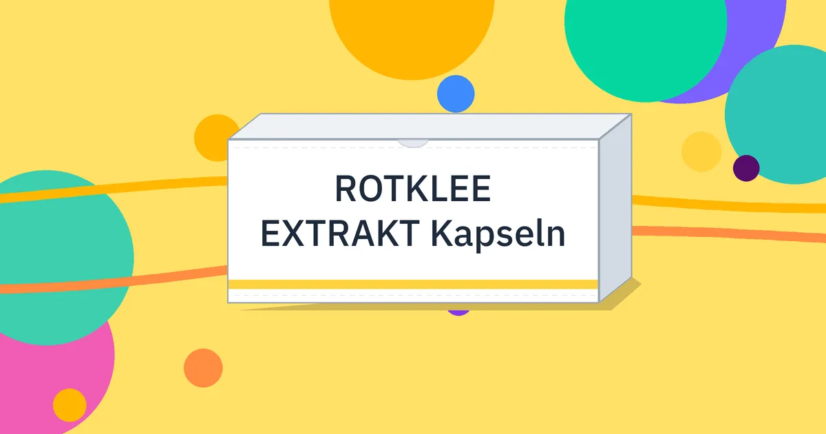 Symbolbild: Packung mit der Aufschrift ROTKLEE EXTRAKT Kapseln (PZN 07505370) – Verfügbarkeit und Bezug in Apotheken in Frankfurt am Main