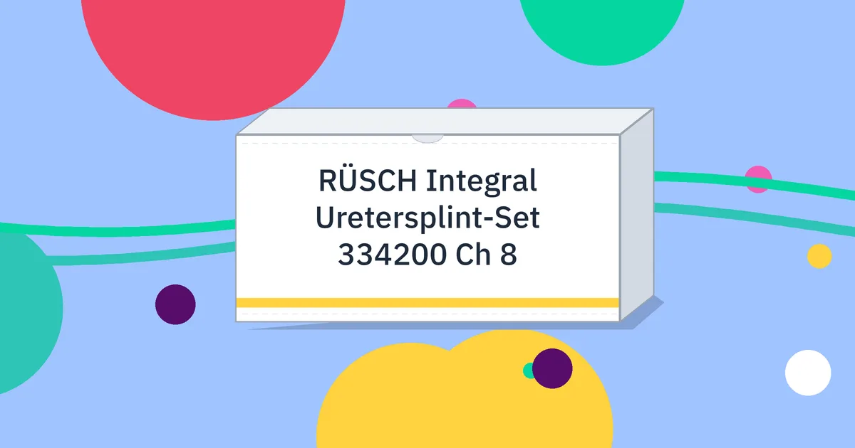 Symbolbild: Packung mit der Aufschrift RÜSCH Integral Uretersplint-Set 334200 Ch 8 (PZN 04249417) – Verfügbarkeit und Bezug in Apotheken in Frankfurt am Main