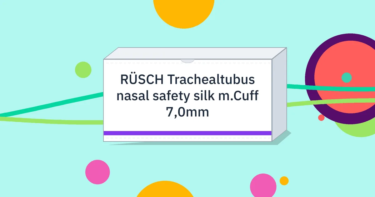 Symbolbild: Packung mit der Aufschrift RÜSCH Trachealtubus nasal safety silk m.Cuff 7,0mm (PZN 12463892) – Verfügbarkeit und Bezug in Apotheken in Frankfurt am Main