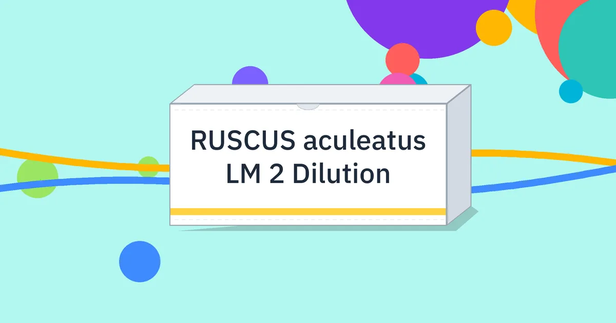Symbolbild: Packung mit der Aufschrift RUSCUS aculeatus LM 2 Dilution (PZN 13173133) – Verfügbarkeit und Bezug in Apotheken in Frankfurt am Main
