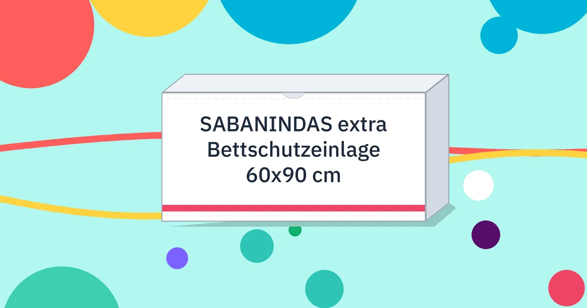 Symbolbild: Packung mit der Aufschrift SABANINDAS extra Bettschutzeinlage 60x90 cm (PZN 11132911) – Verfügbarkeit und Bezug in Apotheken in Frankfurt am Main