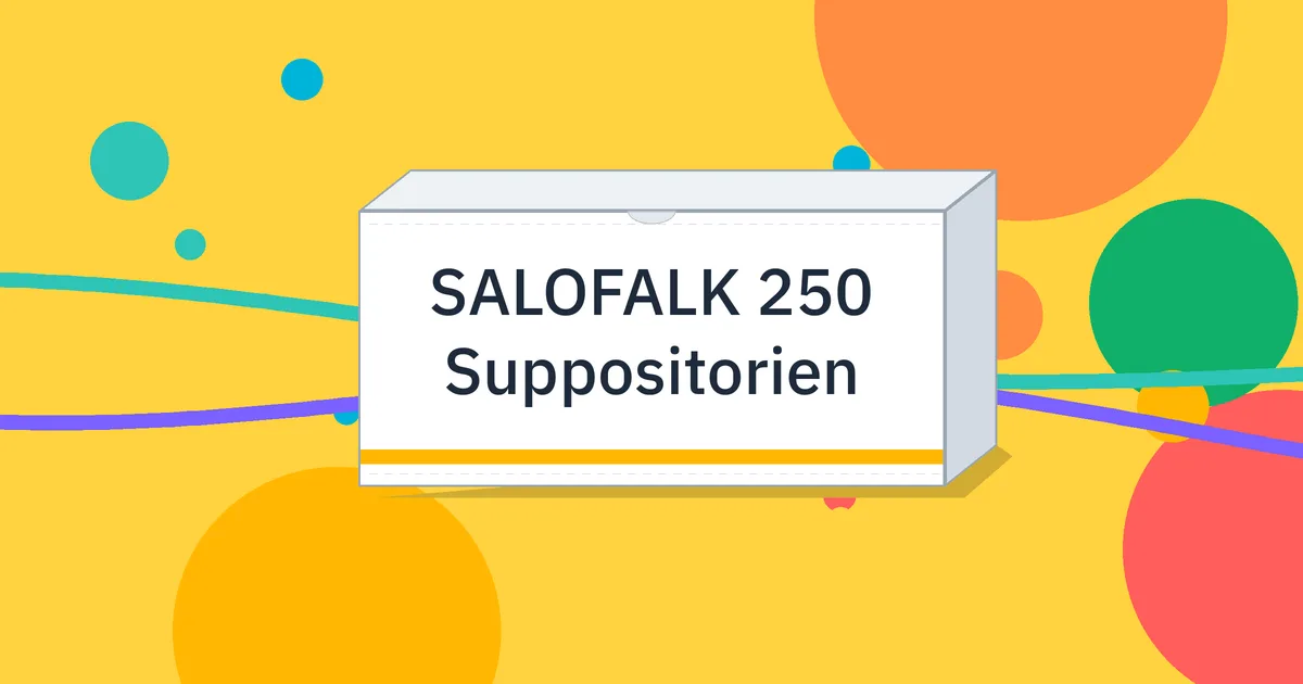 Symbolbild: Packung mit der Aufschrift SALOFALK 250 Suppositorien (PZN 07401794) – Verfügbarkeit und Bezug in Apotheken in Frankfurt am Main