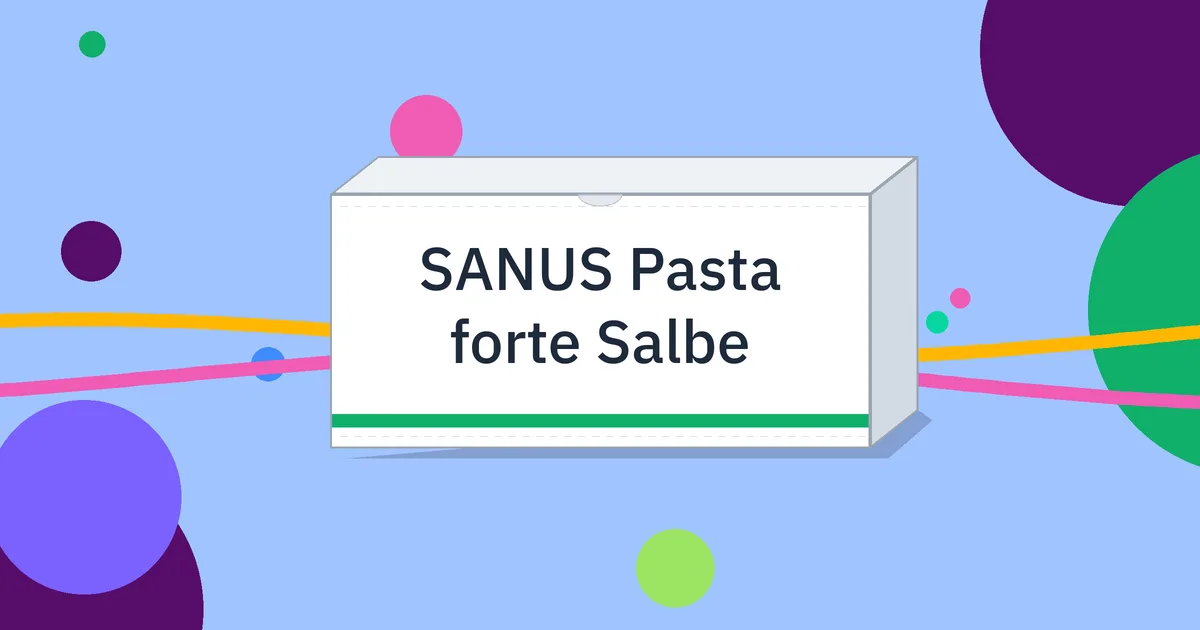 Symbolbild: Packung mit der Aufschrift SANUS Pasta forte Salbe (PZN 11148409) – Verfügbarkeit und Bezug in Apotheken in Frankfurt am Main