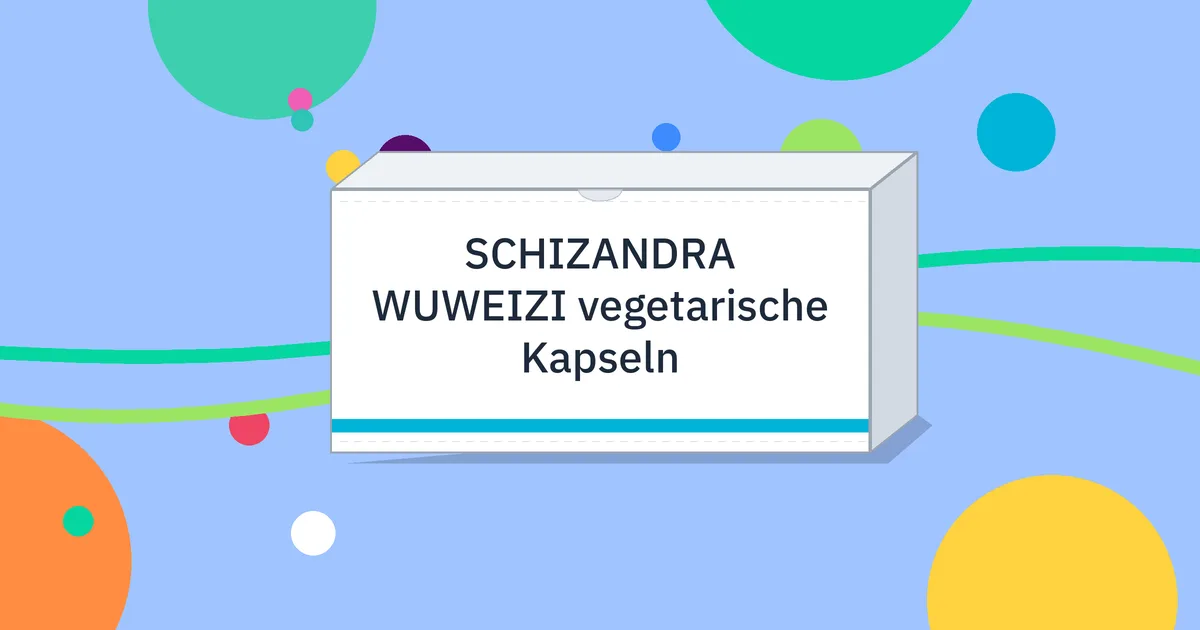 Symbolbild: Packung mit der Aufschrift SCHIZANDRA WUWEIZI vegetarische Kapseln (PZN 07025718) – Verfügbarkeit und Bezug in Apotheken in Frankfurt am Main