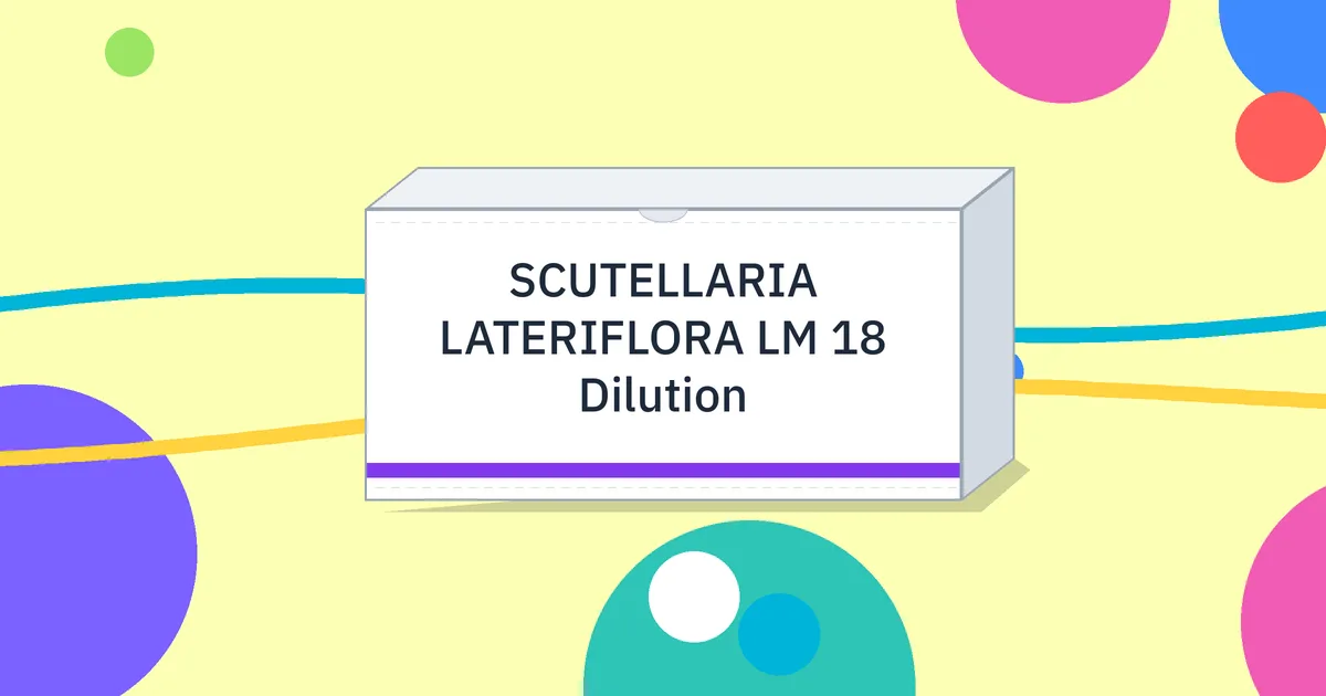 Symbolbild: Packung mit der Aufschrift SCUTELLARIA LATERIFLORA LM 18 Dilution (PZN 13184987) – Verfügbarkeit und Bezug in Apotheken in Frankfurt am Main