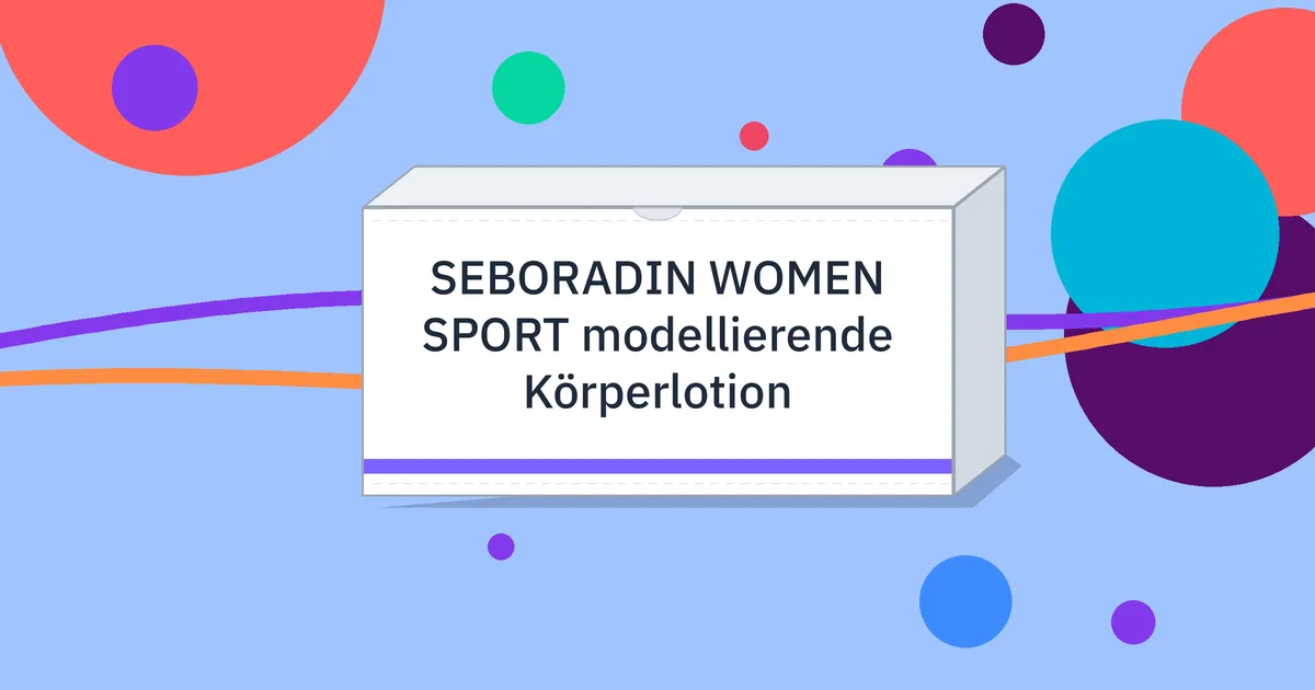 Symbolbild: Packung mit der Aufschrift SEBORADIN WOMEN SPORT modellierende Körperlotion (PZN 18402963) – Verfügbarkeit und Bezug in Apotheken in Frankfurt am Main