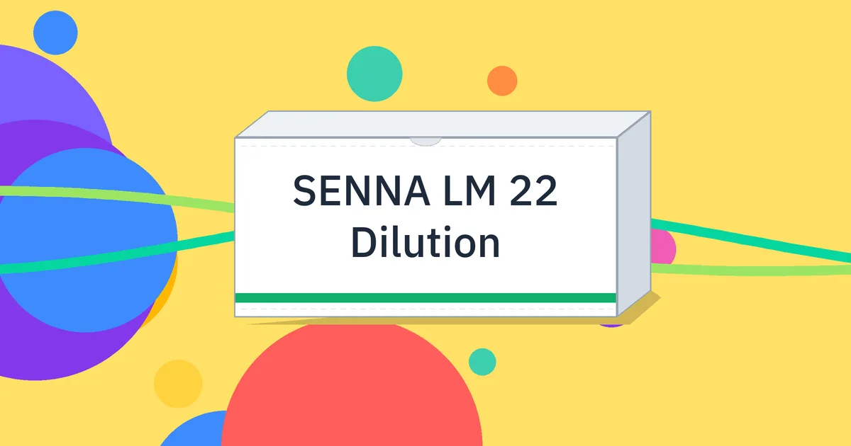 Symbolbild: Packung mit der Aufschrift SENNA LM 22 Dilution (PZN 13188181) – Verfügbarkeit und Bezug in Apotheken in Frankfurt am Main