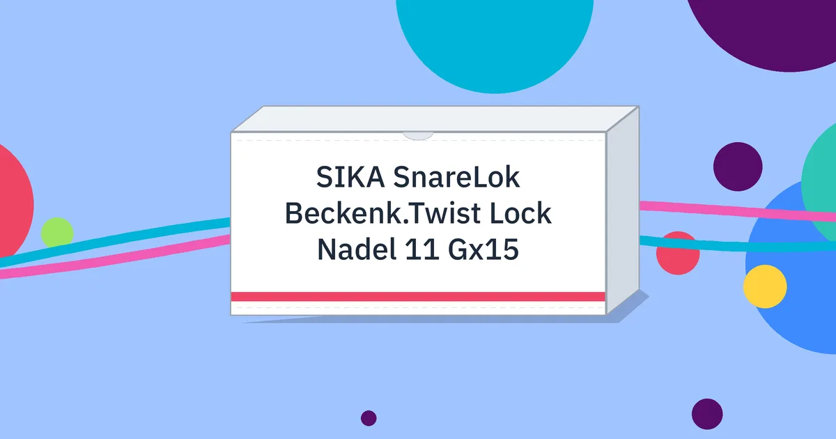 Symbolbild: Packung mit der Aufschrift SIKA SnareLok Beckenk.Twist Lock Nadel 11 Gx15 (PZN 00619343) – Verfügbarkeit und Bezug in Apotheken in Frankfurt am Main