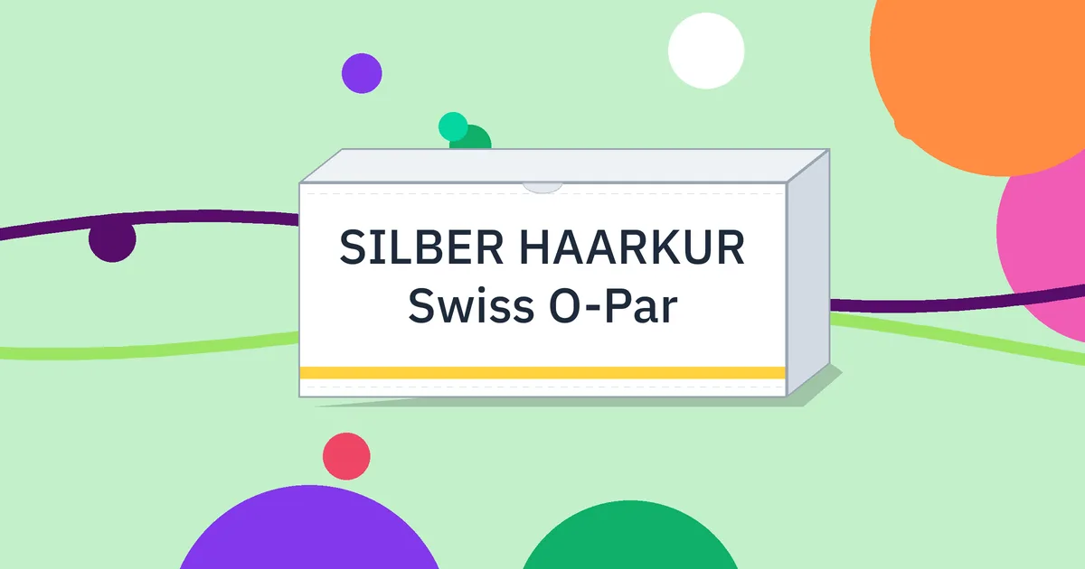 Symbolbild: Packung mit der Aufschrift SILBER HAARKUR Swiss O-Par (PZN 12361200) – Verfügbarkeit und Bezug in Apotheken in Frankfurt am Main