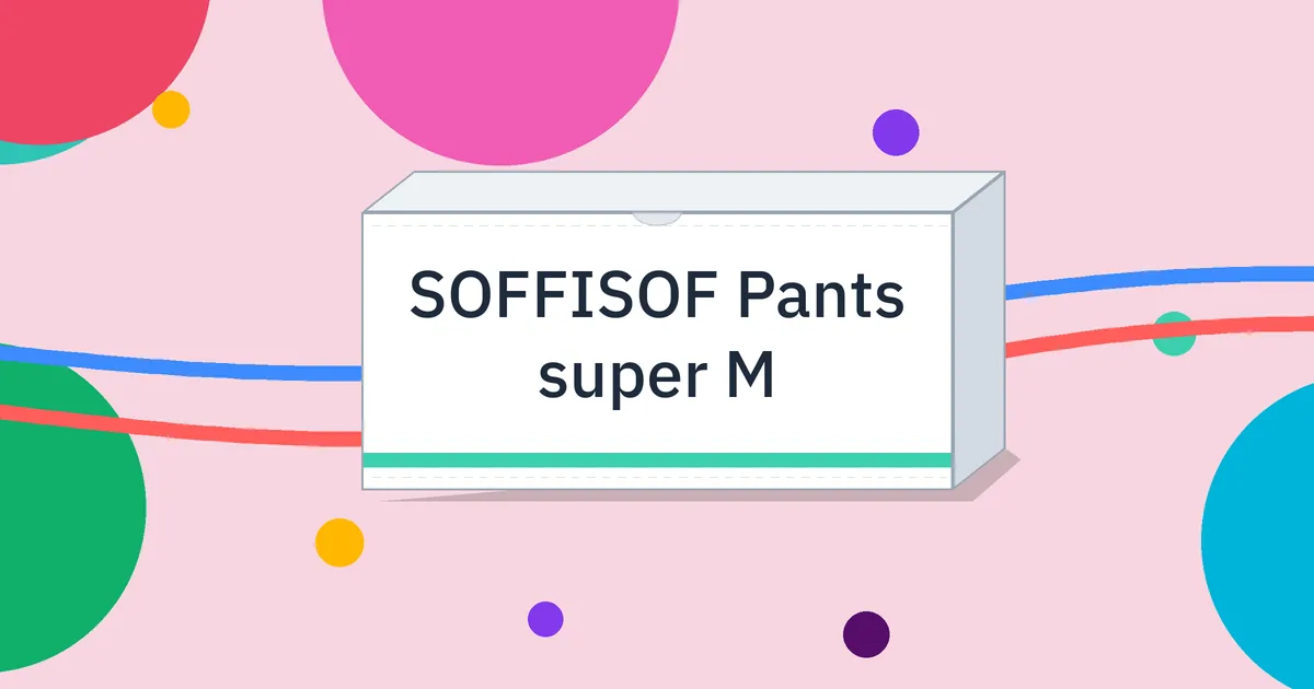 Symbolbild: Packung mit der Aufschrift SOFFISOF Pants super M (PZN 19547468) – Verfügbarkeit und Bezug in Apotheken in Frankfurt am Main