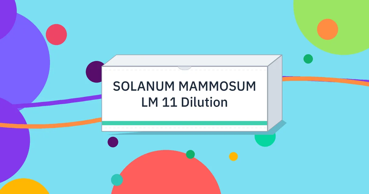 Symbolbild: Packung mit der Aufschrift SOLANUM MAMMOSUM LM 11 Dilution (PZN 13192343) – Verfügbarkeit und Bezug in Apotheken in Frankfurt am Main