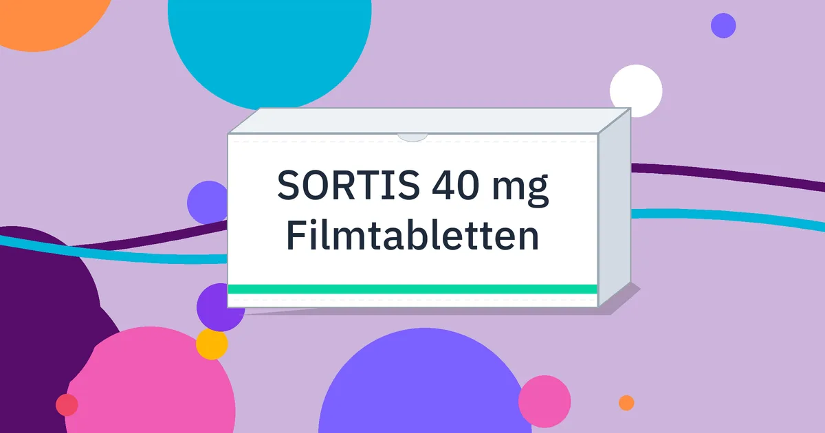 Symbolbild: Packung mit der Aufschrift SORTIS 40 mg Filmtabletten (PZN 00323134) – Verfügbarkeit und Bezug in Apotheken in Frankfurt am Main