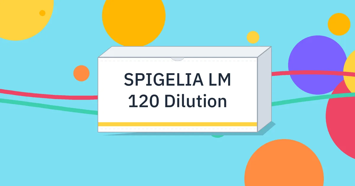Symbolbild: Packung mit der Aufschrift SPIGELIA LM 120 Dilution (PZN 13195436) – Verfügbarkeit und Bezug in Apotheken in Frankfurt am Main