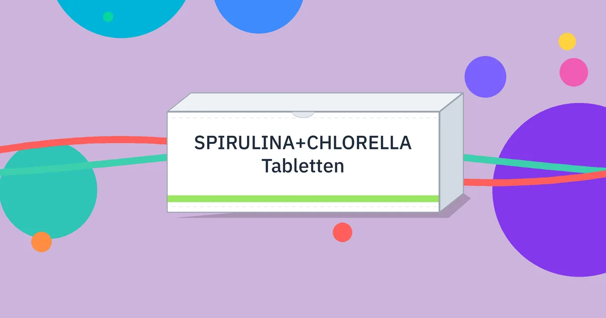 Symbolbild: Packung mit der Aufschrift SPIRULINA+CHLORELLA Tabletten (PZN 02165136) – Verfügbarkeit und Bezug in Apotheken in Frankfurt am Main