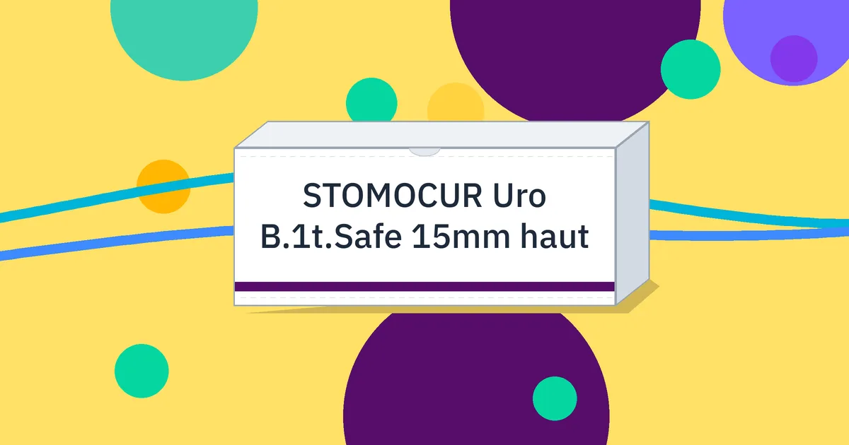 Symbolbild: Packung mit der Aufschrift STOMOCUR Uro B.1t.Safe 15mm haut (PZN 13866764) – Verfügbarkeit und Bezug in Apotheken in Frankfurt am Main