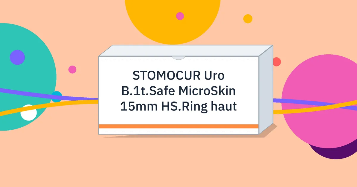 Symbolbild: Packung mit der Aufschrift STOMOCUR Uro B.1t.Safe MicroSkin 15mm HS.Ring haut (PZN 13866681) – Verfügbarkeit und Bezug in Apotheken in Frankfurt am Main