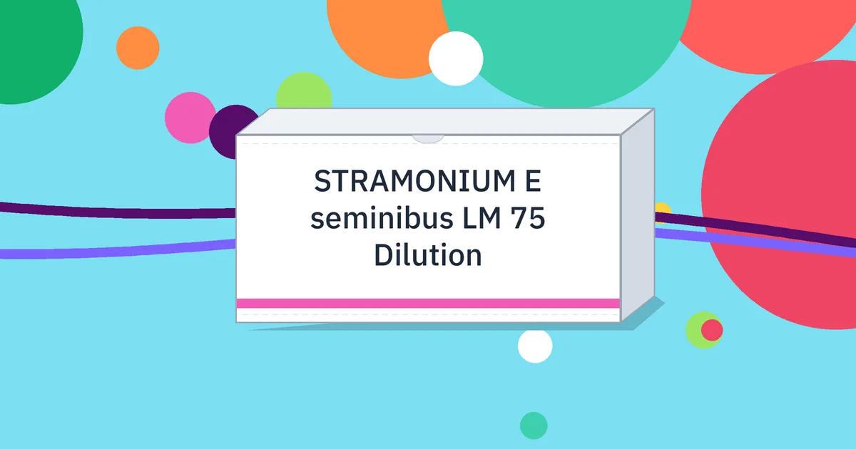 Symbolbild: Packung mit der Aufschrift STRAMONIUM E seminibus LM 75 Dilution (PZN 13202544) – Verfügbarkeit und Bezug in Apotheken in Frankfurt am Main