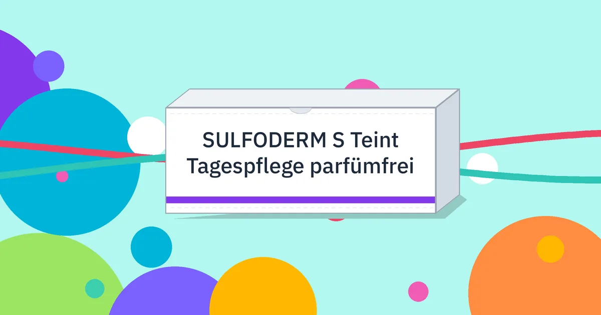 Symbolbild: Packung mit der Aufschrift SULFODERM S Teint Tagespflege parfümfrei (PZN 02328905) – Verfügbarkeit und Bezug in Apotheken in Frankfurt am Main