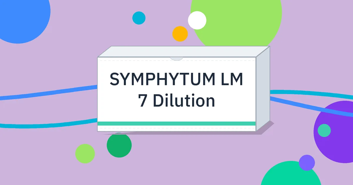 Symbolbild: Packung mit der Aufschrift SYMPHYTUM LM 7 Dilution (PZN 13211649) – Verfügbarkeit und Bezug in Apotheken in Frankfurt am Main