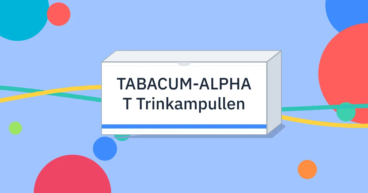 Symbolbild: Packung mit der Aufschrift TABACUM-ALPHA T Trinkampullen (PZN 10222279) – Verfügbarkeit und Bezug in Apotheken in Frankfurt am Main