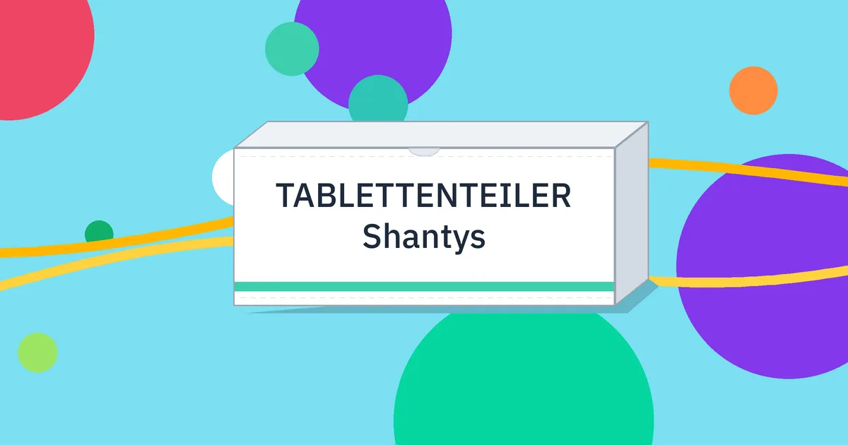 Symbolbild: Packung mit der Aufschrift TABLETTENTEILER Shantys (PZN 07565461) – Verfügbarkeit und Bezug in Apotheken in Frankfurt am Main