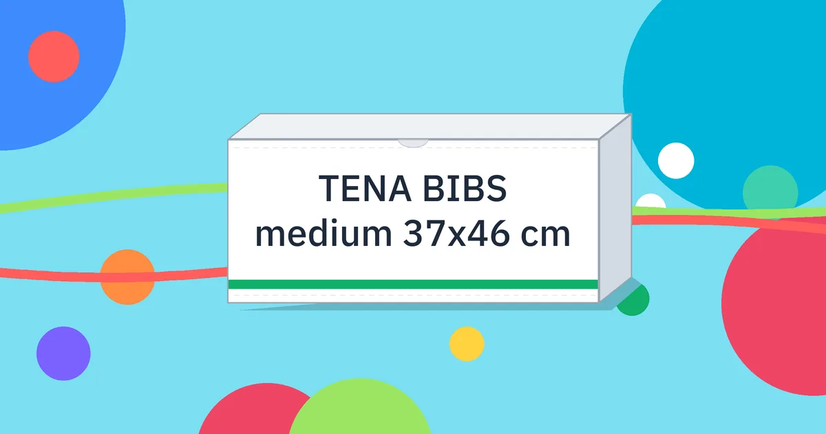 Symbolbild: Packung mit der Aufschrift TENA BIBS medium 37x46 cm (PZN 17614456) – Verfügbarkeit und Bezug in Apotheken in Frankfurt am Main