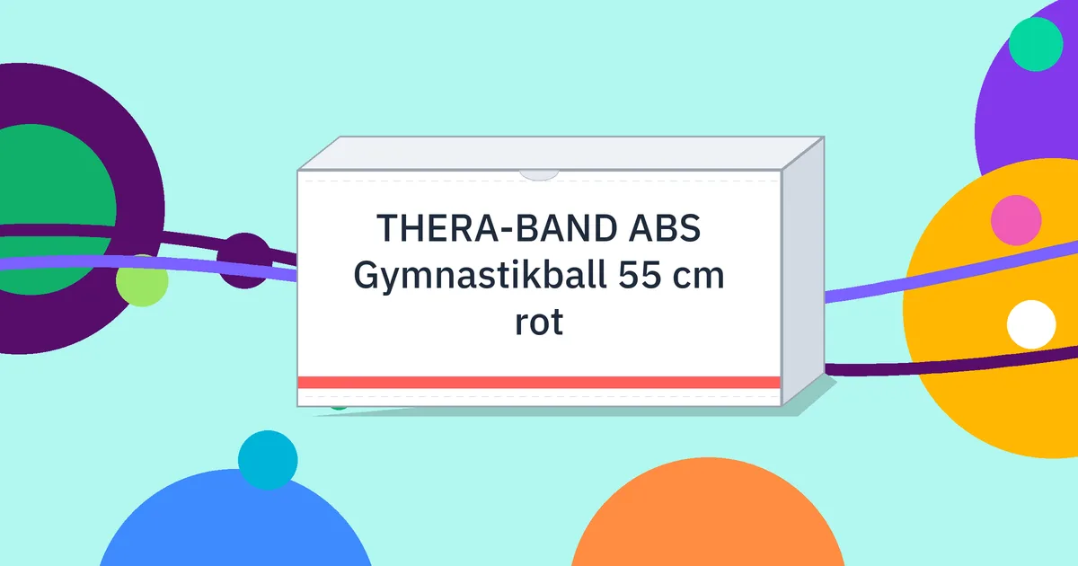 Symbolbild: Packung mit der Aufschrift THERA-BAND ABS Gymnastikball 55 cm rot (PZN 00513544) – Verfügbarkeit und Bezug in Apotheken in Frankfurt am Main