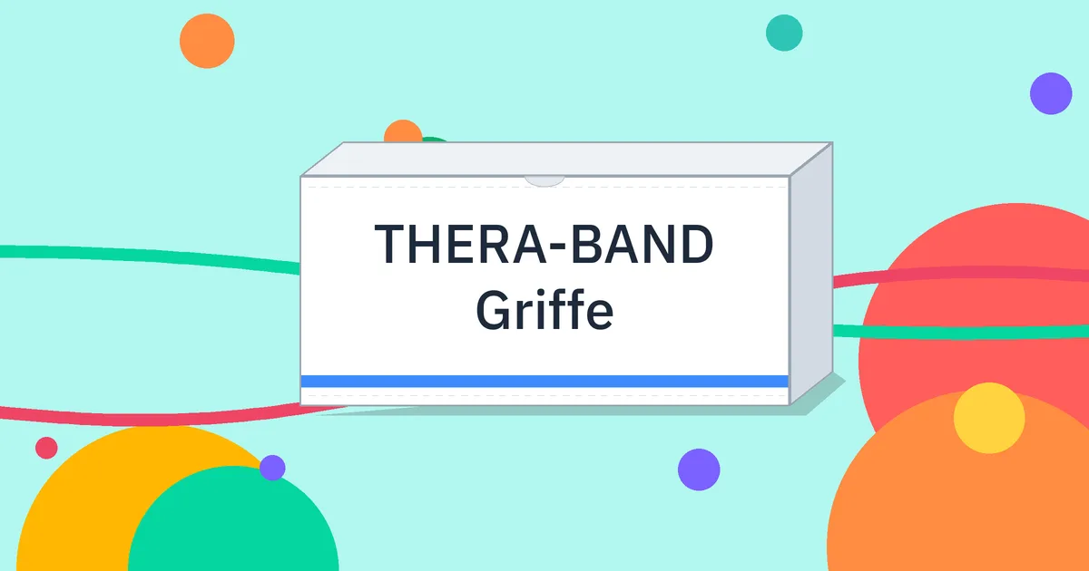 Symbolbild: Packung mit der Aufschrift THERA-BAND Griffe (PZN 00486089) – Verfügbarkeit und Bezug in Apotheken in Frankfurt am Main