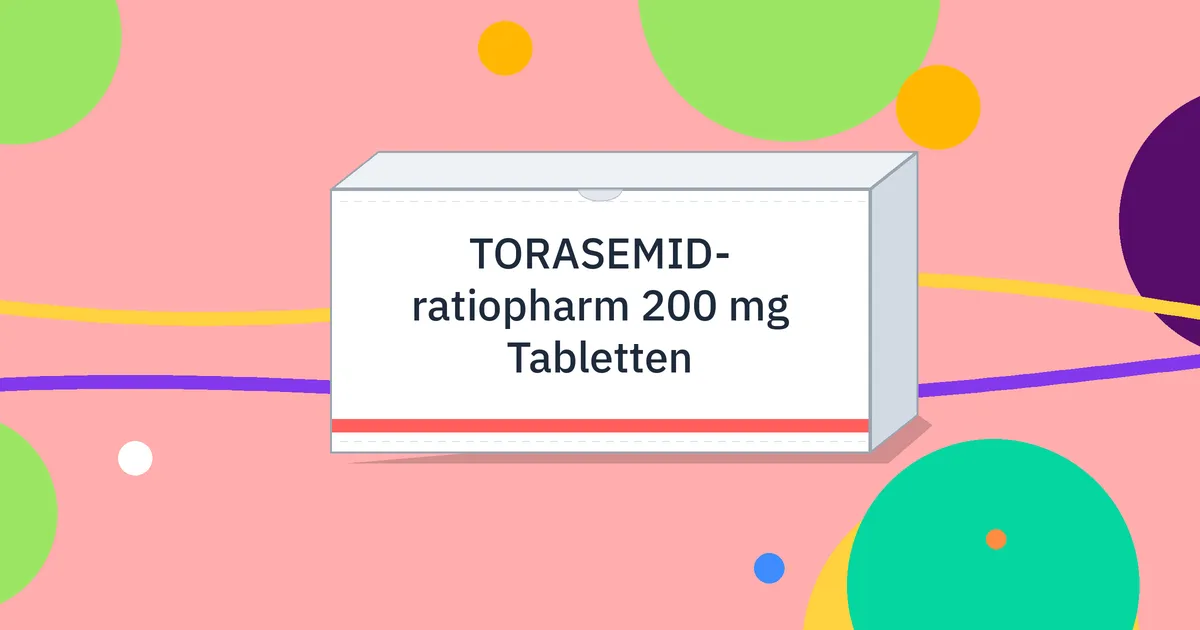 Symbolbild: Packung mit der Aufschrift TORASEMID-ratiopharm 200 mg Tabletten (PZN 09002590) – Verfügbarkeit und Bezug in Apotheken in Frankfurt am Main