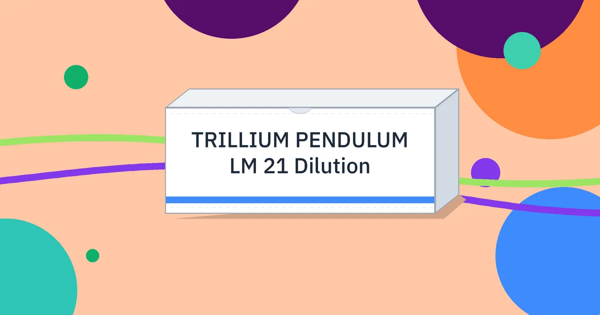Symbolbild: Packung mit der Aufschrift TRILLIUM PENDULUM LM 21 Dilution (PZN 13227225) – Verfügbarkeit und Bezug in Apotheken in Frankfurt am Main