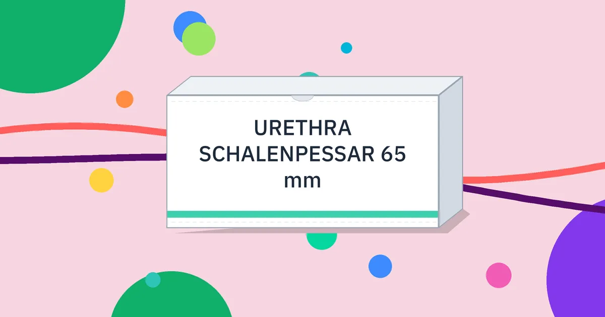 Symbolbild: Packung mit der Aufschrift URETHRA SCHALENPESSAR 65 mm (PZN 07279910) – Verfügbarkeit und Bezug in Apotheken in Frankfurt am Main