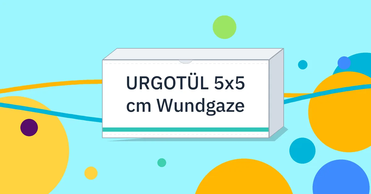 Symbolbild: Packung mit der Aufschrift URGOTÜL 5x5 cm Wundgaze (PZN 18335103) – Verfügbarkeit und Bezug in Apotheken in Frankfurt am Main